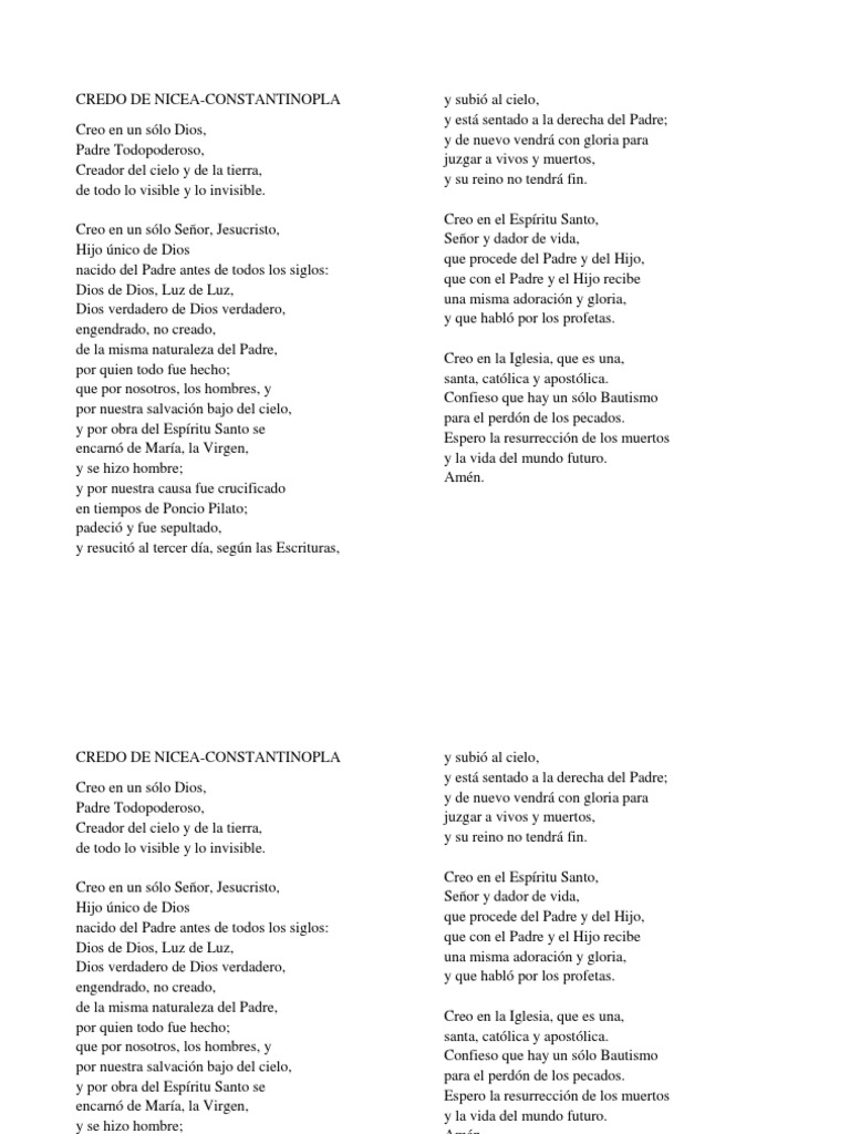 Credo de Nicea-Constantinopla | PDF