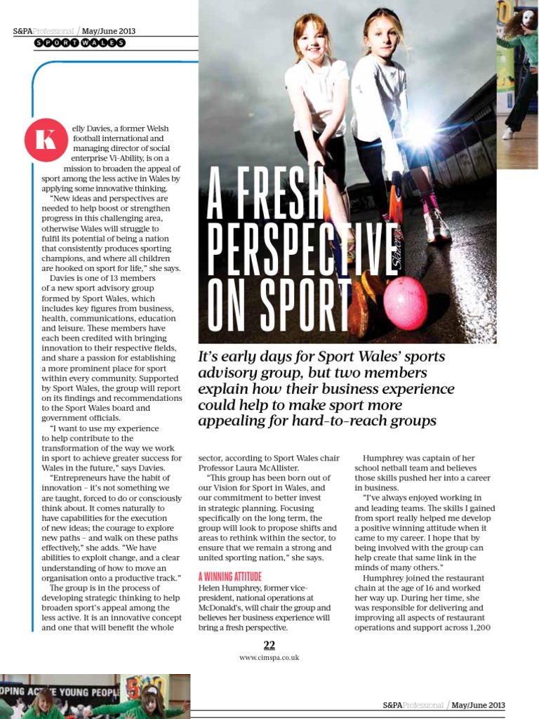 Sport Wales Advisory Group | PDF | Social Enterprise | Entrepreneurship