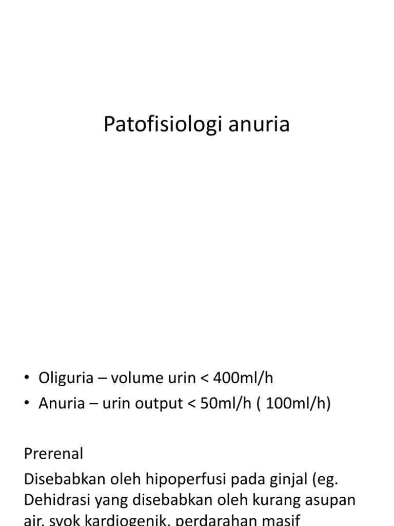 Patofisiologi Anuria | PDF