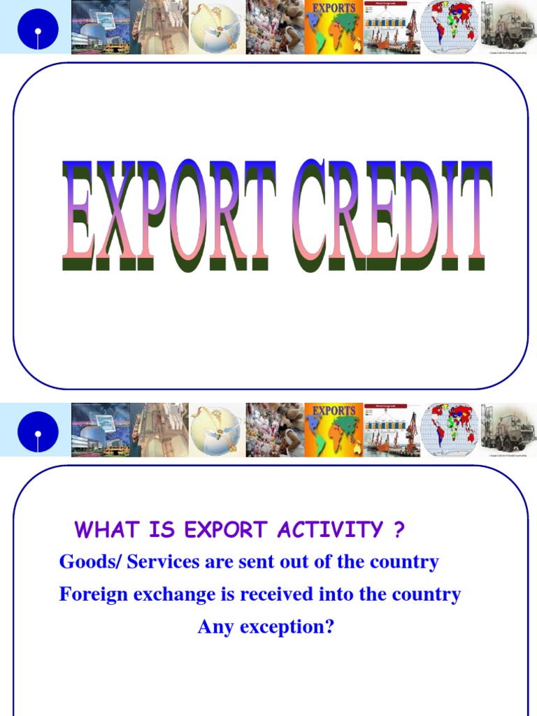 Assessment of EXPORT Credit Requirement. | PDF | Exports | Credit (Finance)