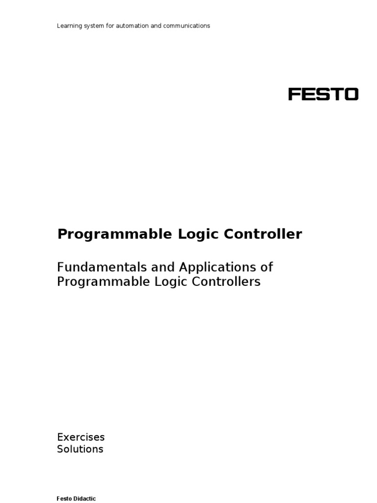 ITACR - E311 Multiprog Exercises and Solutions Festo PLC Double Side ...