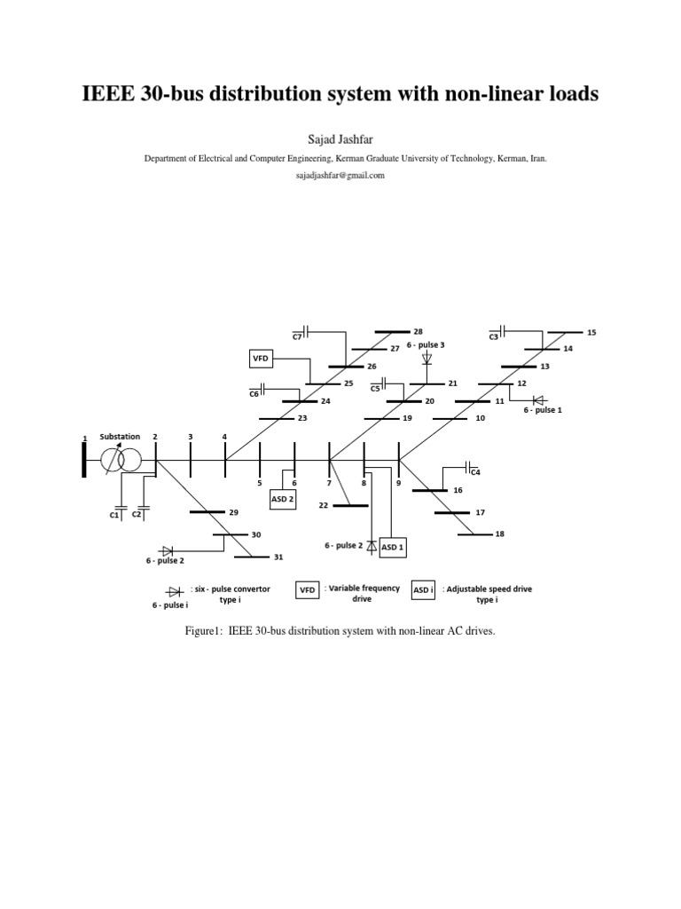 IEEE 30 Bus Distribution System | PDF | Power Engineering | Electronic ...