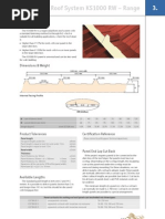 Kingspan KS1000 RW Roof Panel Data | PDF | Roof | Economic Sectors