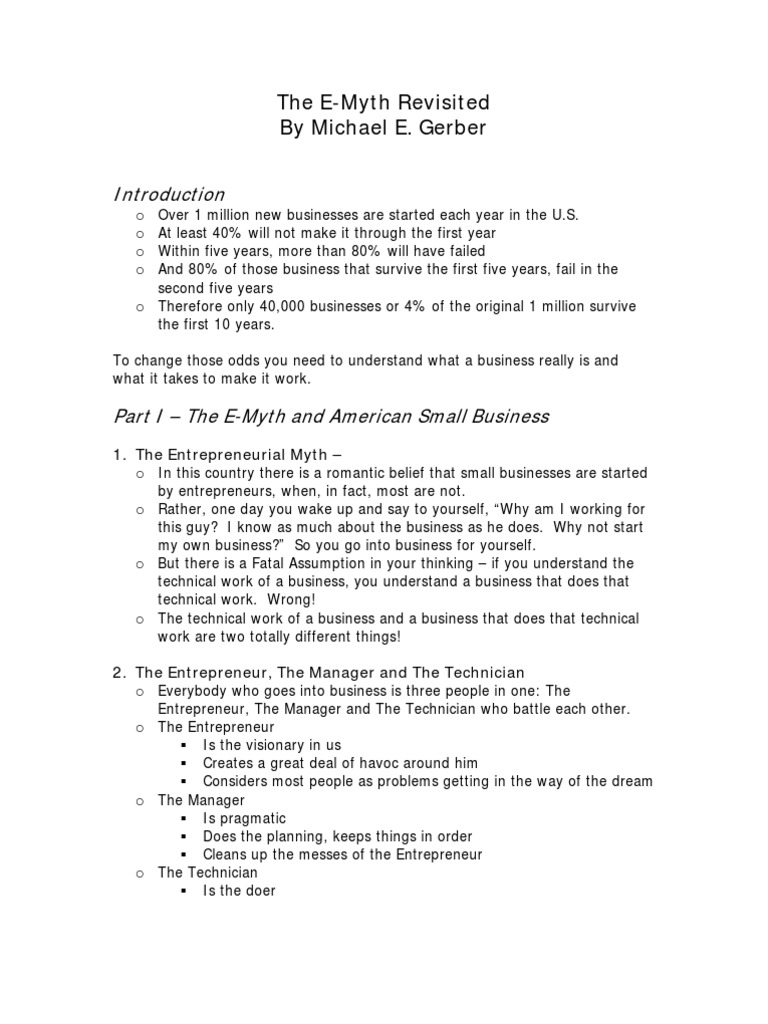 E Myth Revisited | PDF