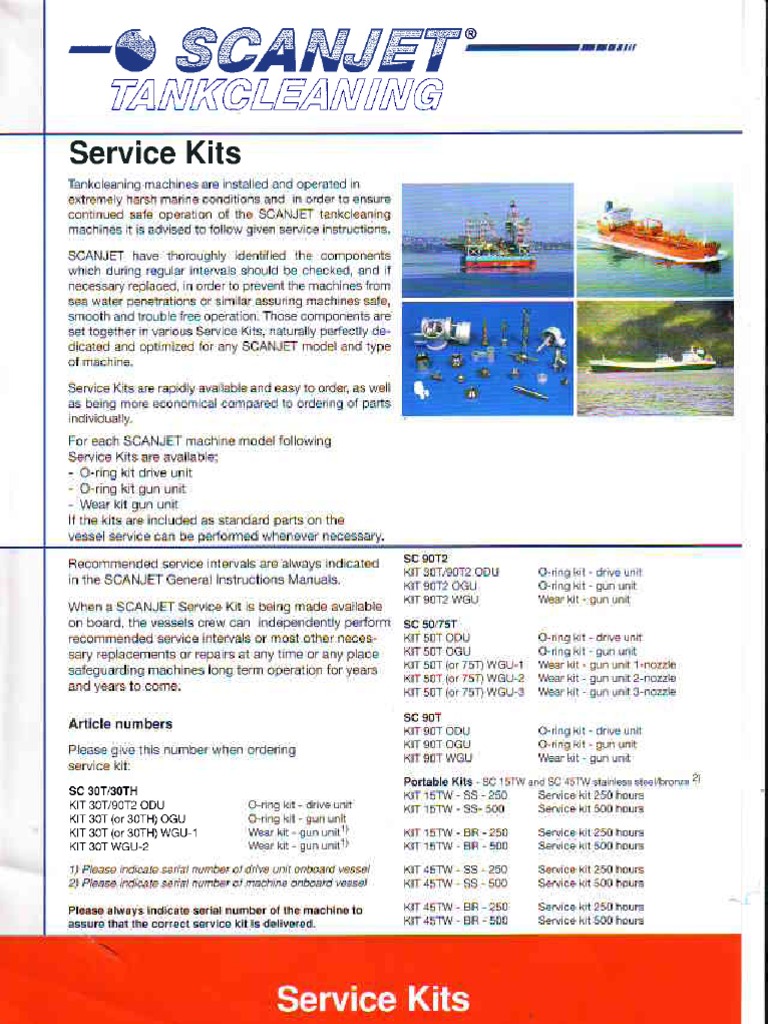 Scanjet Service Kits | PDF | Industrial Processes | Joining
