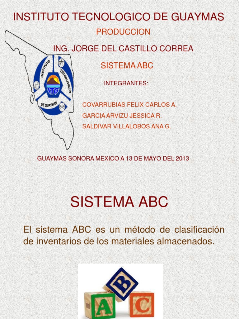 sistema abc.ppt | Inventario | Economias