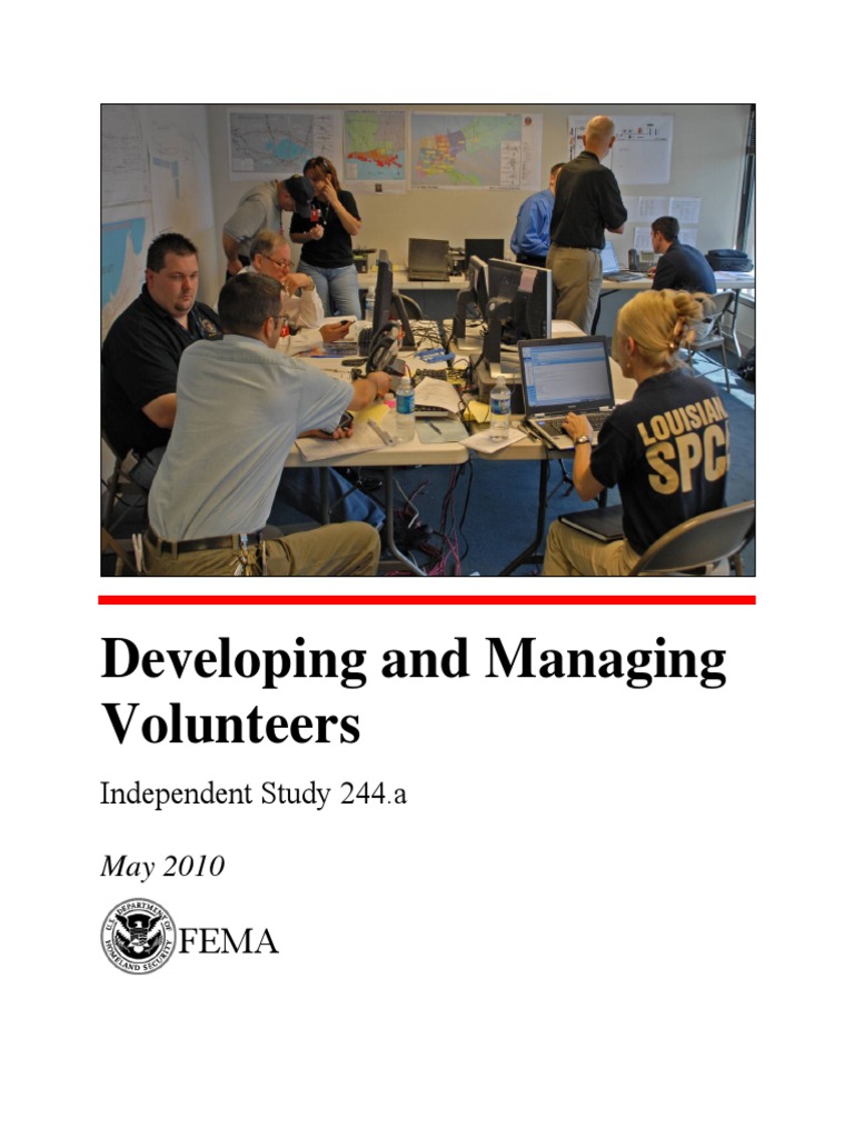 Developing and Managing Volunteers | PDF | Volunteering | Emergency Management