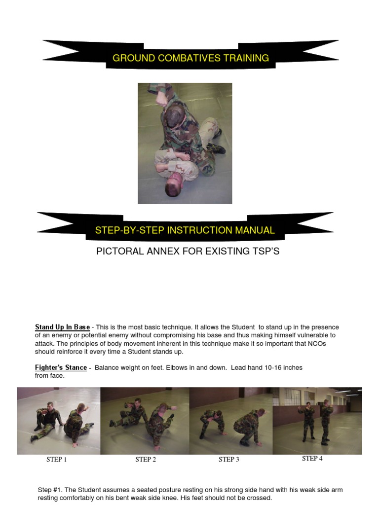 Ground Combatives Training 'Step-By-Set Instruction Manual' | PDF