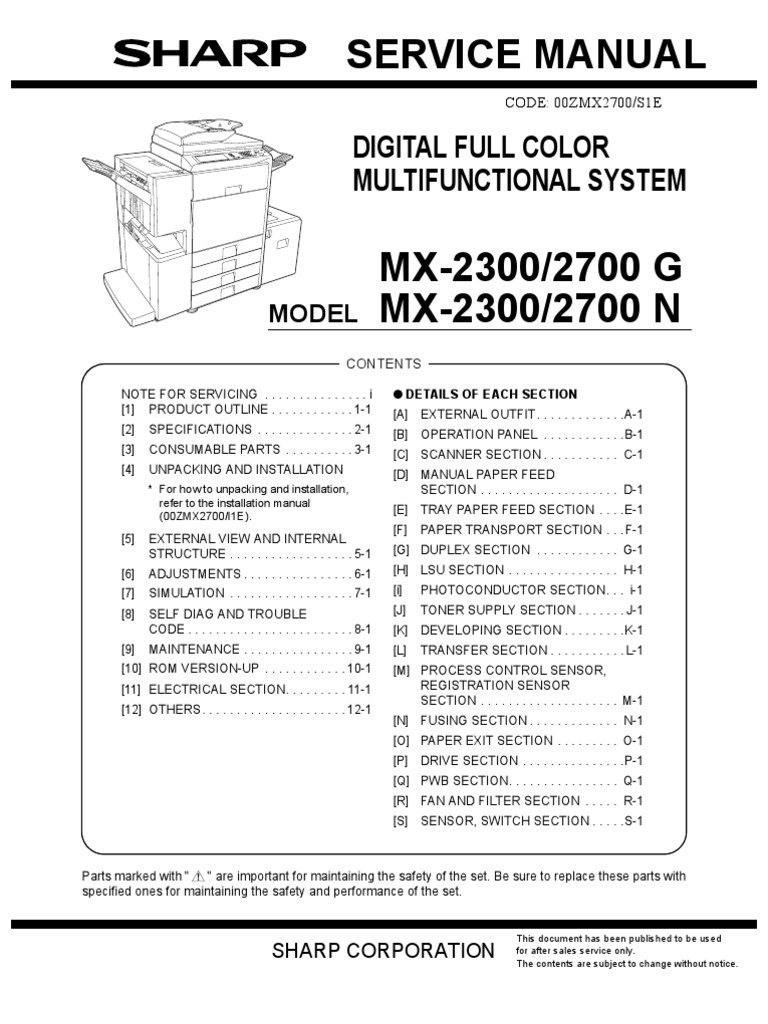 Sharp mx-2300 mx-2700 | PDF | Image Scanner | Fax