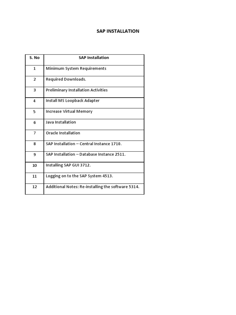 Step-by-Step SAP Installation Guide | PDF | Installation (Computer ...