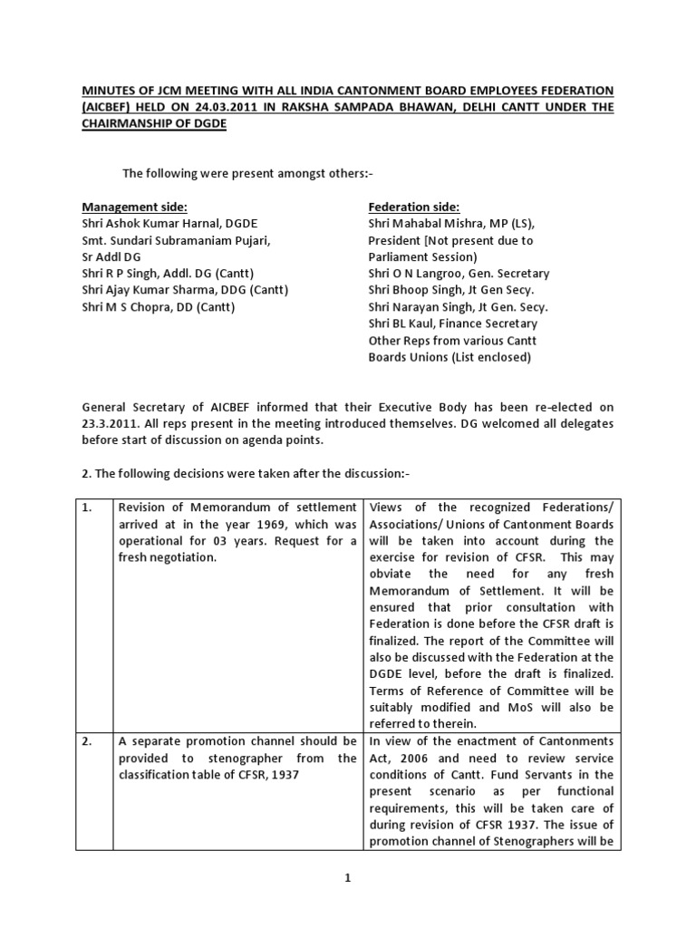 All India Cantoment Fedreation | PDF | Physical Examination | Gratuity