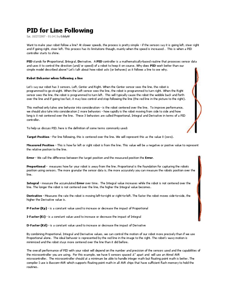 Implementing a PID Controller to Improve Line Following Performance in ...