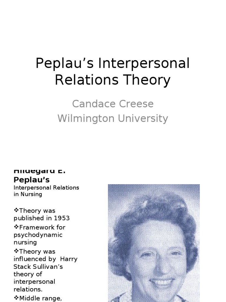 Peplau's Interpersonal Relations Theory Power Point | PDF | Nursing ...