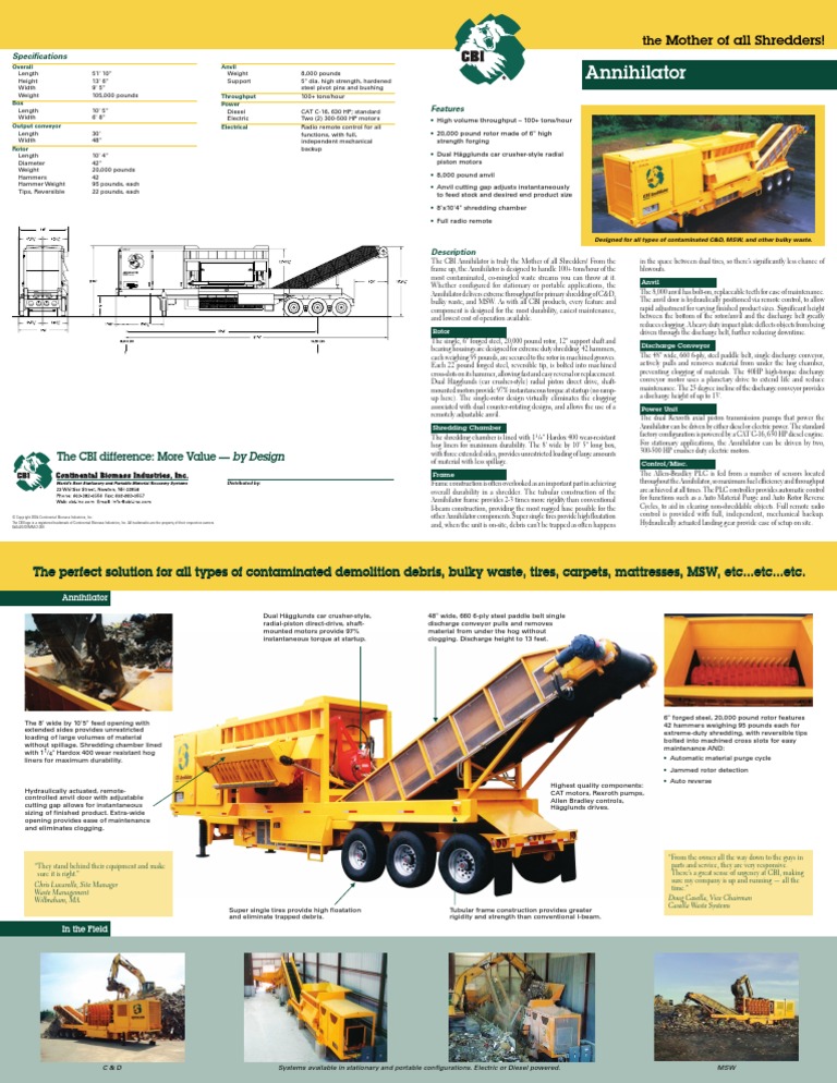 CBI Annihilator Shredder | PDF | Engines | Forging