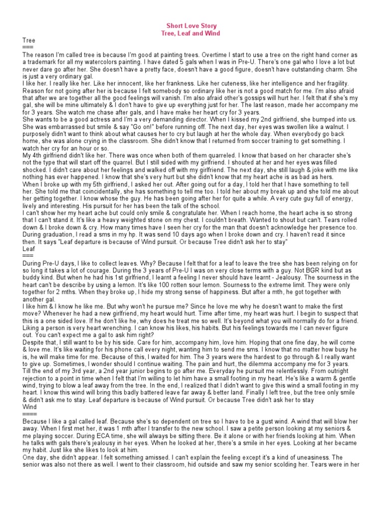 Short Love Stories | PDF | Text Messaging | Love