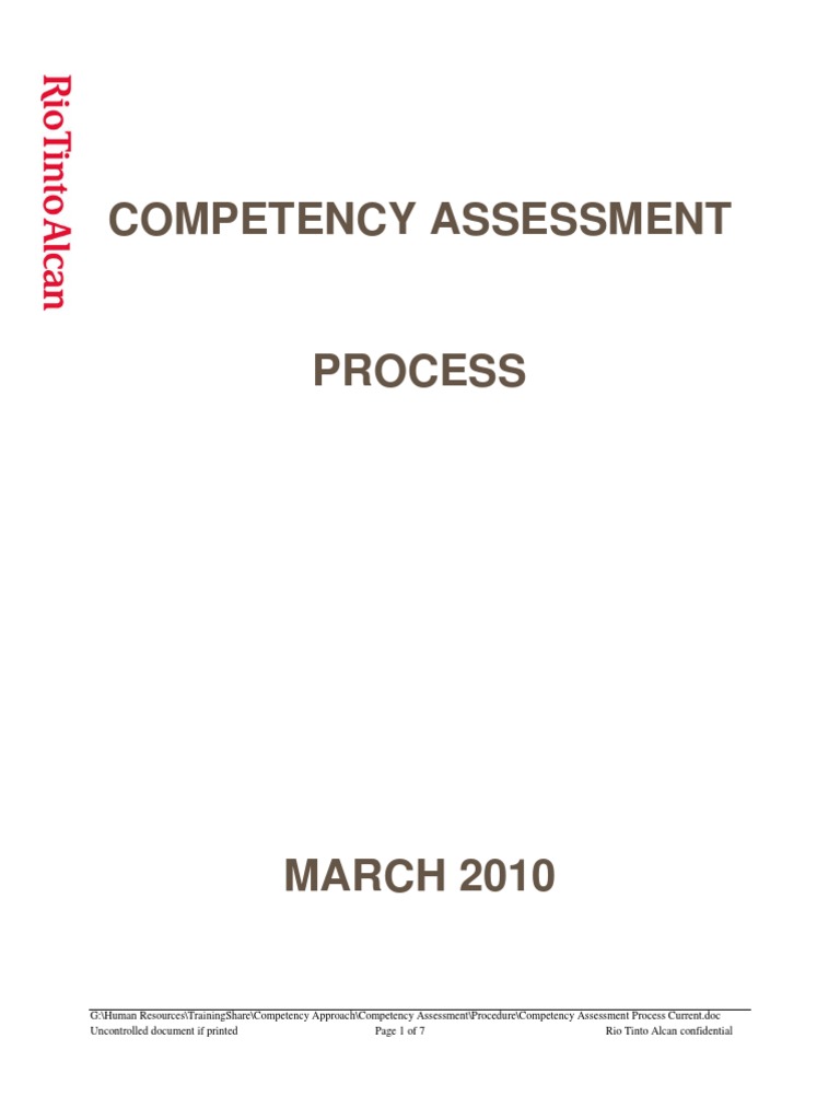 Competency Assessment Process Current | PDF | Competence (Human ...