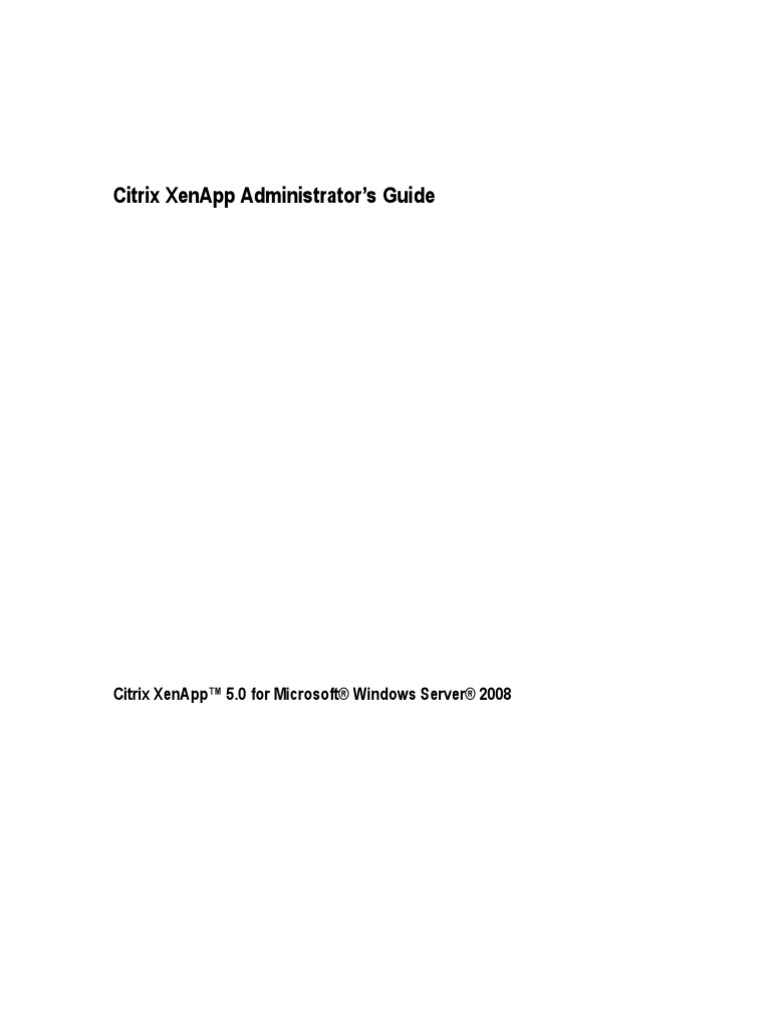 Citrix XenApp Administrators Guide | PDF | Command Line Interface | Citrix Systems