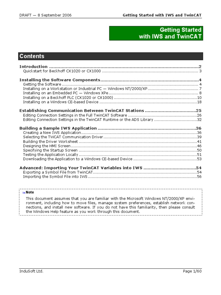 TwinCAT Getting Started | PDF | Microsoft Windows | Installation (Computer Programs)