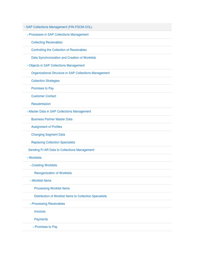 SAP Collections Management Overview | PDF | Business Intelligence ...