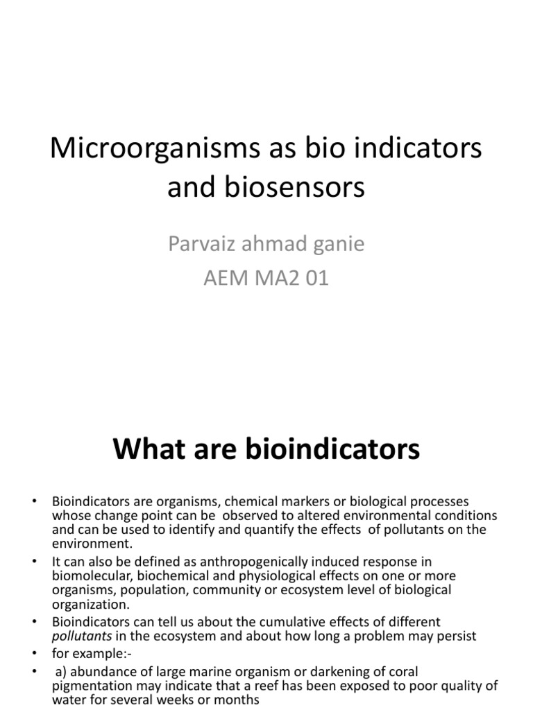 Microorganisms As Bio Indicators and Biosensors | PDF | Biosensor ...