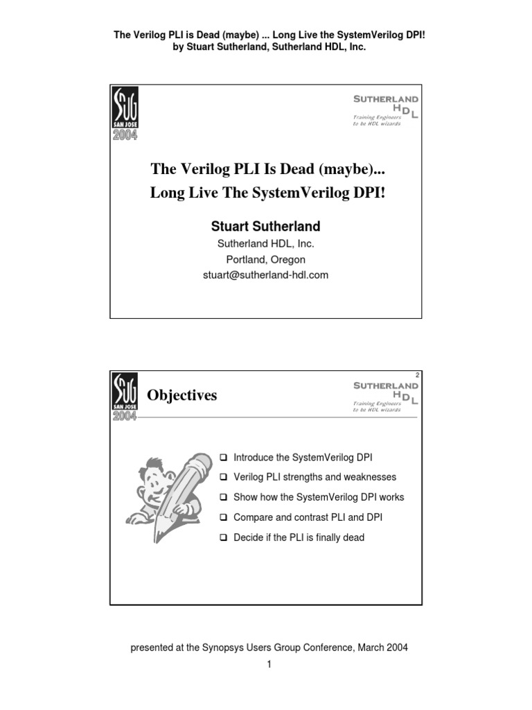 2004-SNUG-Presentation Verilog PLI Versus SystemVerilog DPI | PDF