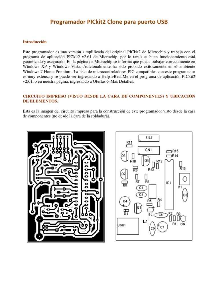 Programador PICkit2 Clone | PDF | USB | Microcontrolador