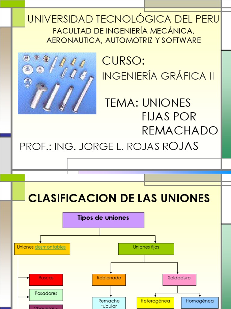 Uniones Fijas por Remachado en Ingeniería | PDF | Remache | Soldadura