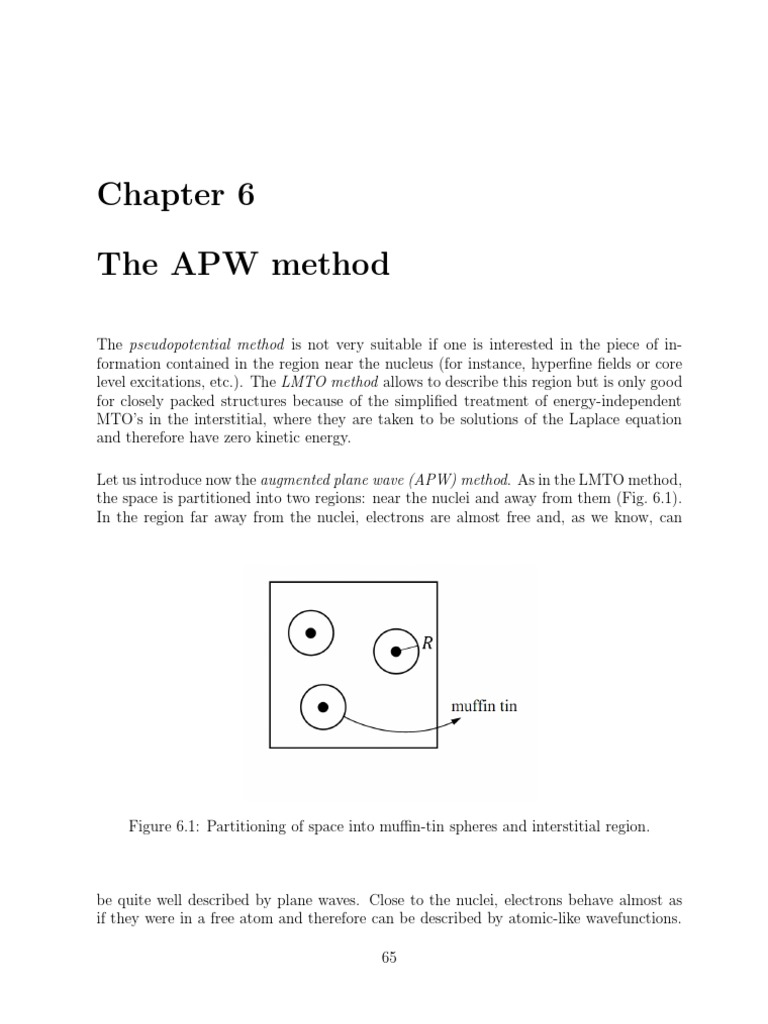 The APW Method | PDF | Atomic Orbital | Eigenvalues And Eigenvectors