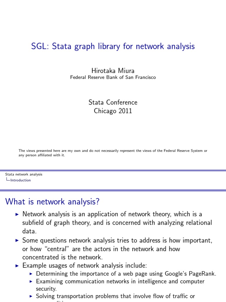 Stata Graph Library For Network Analysis | PDF | Eigenvalues And Eigenvectors | Vertex (Graph ...