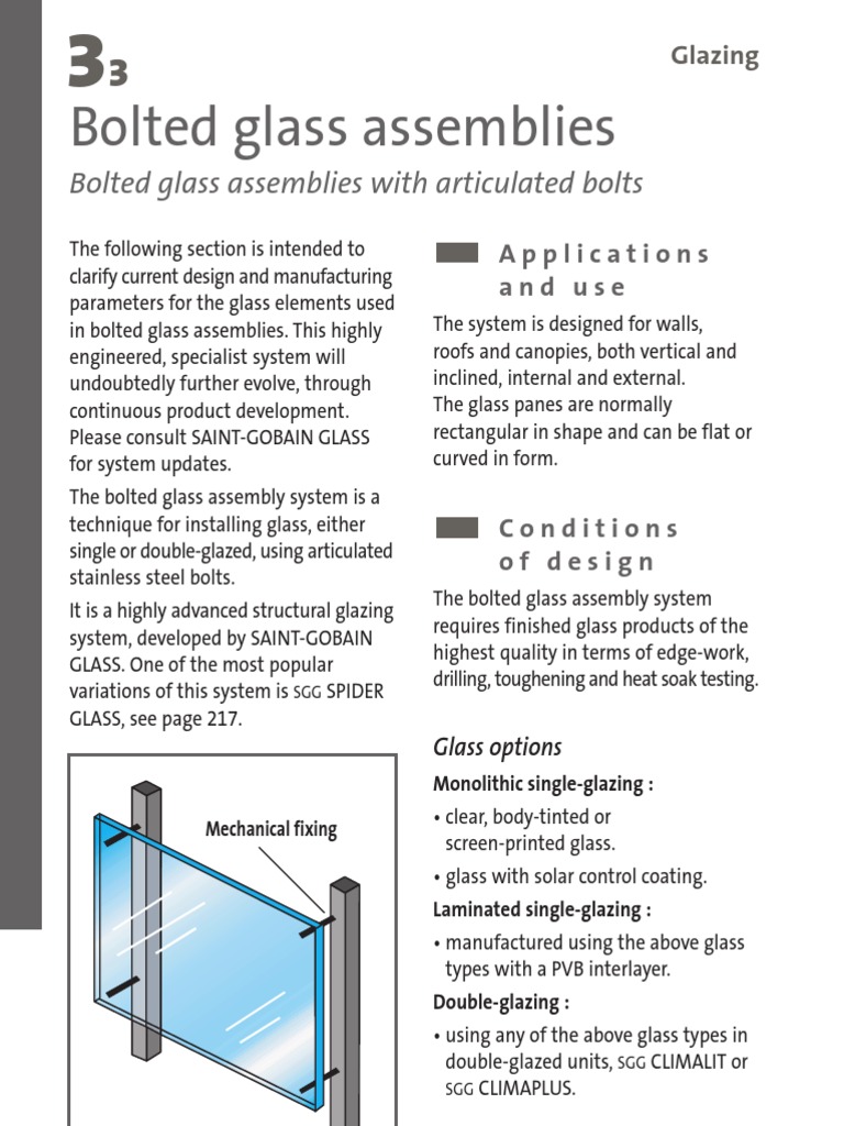 Bolted Glass Assemblies | PDF | Glasses | Screw