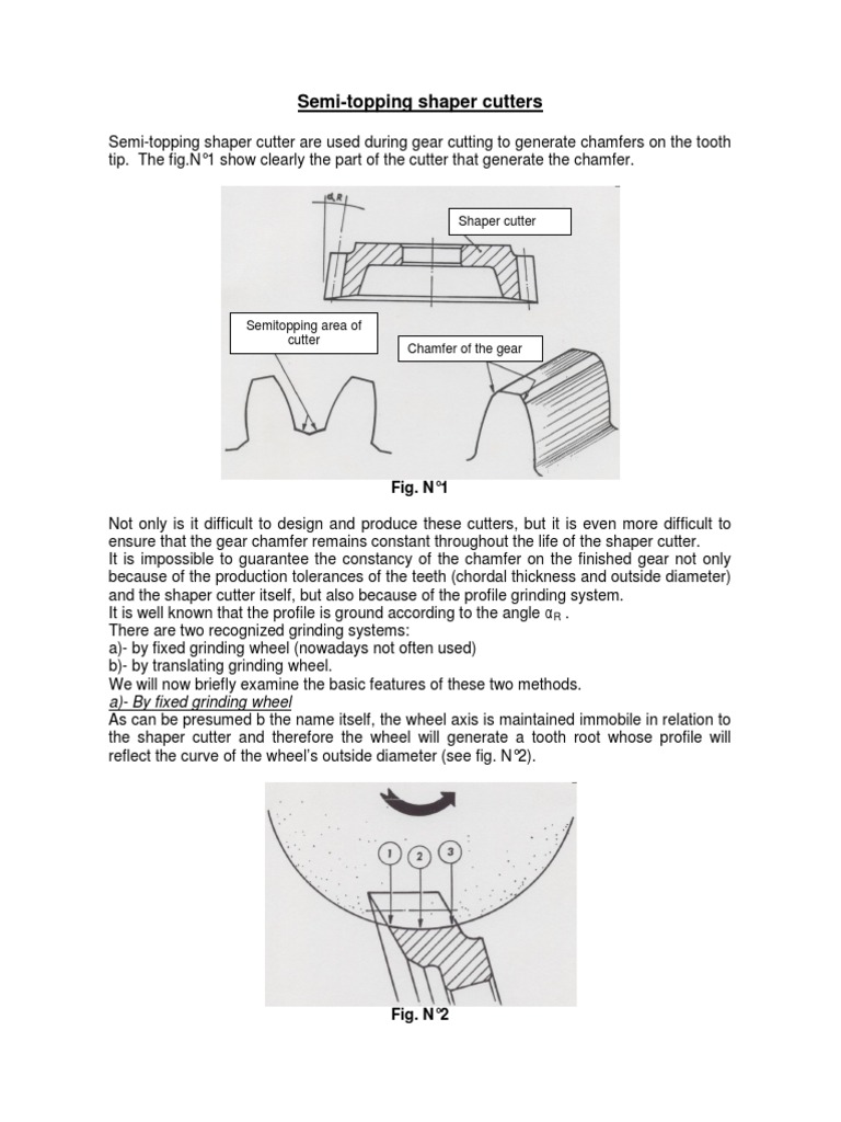 Semi-Topping Shaper Cutters | Gear | Mechanical Engineering