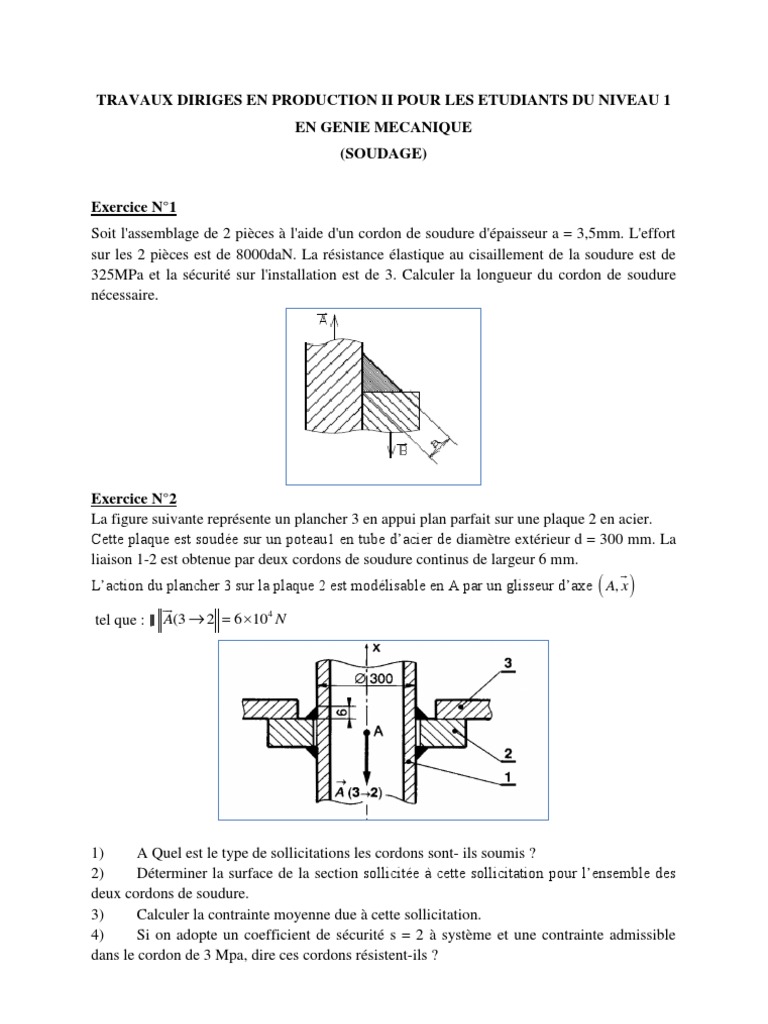 Exercices Soudure | PDF
