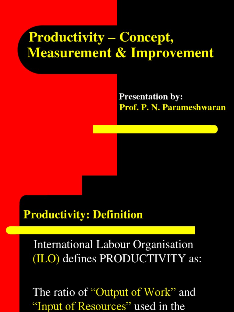 Understanding Productivity Concepts | PDF | Factors Of Production ...