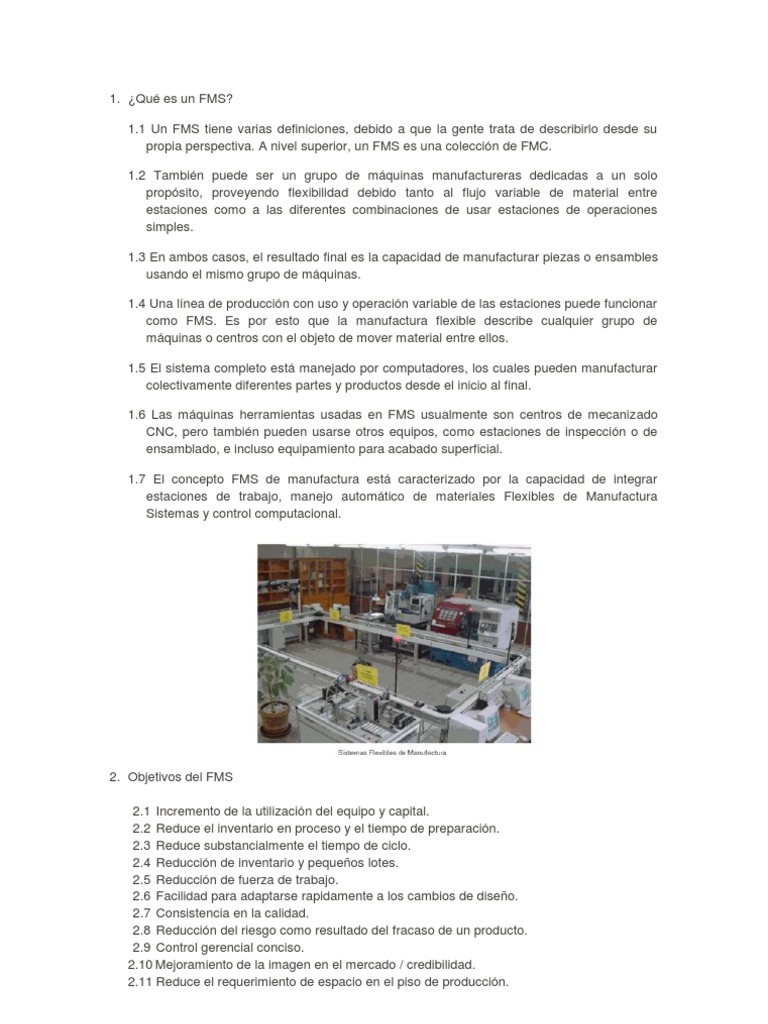 FMS | Descargar gratis PDF | Control numerico | Mecanizado