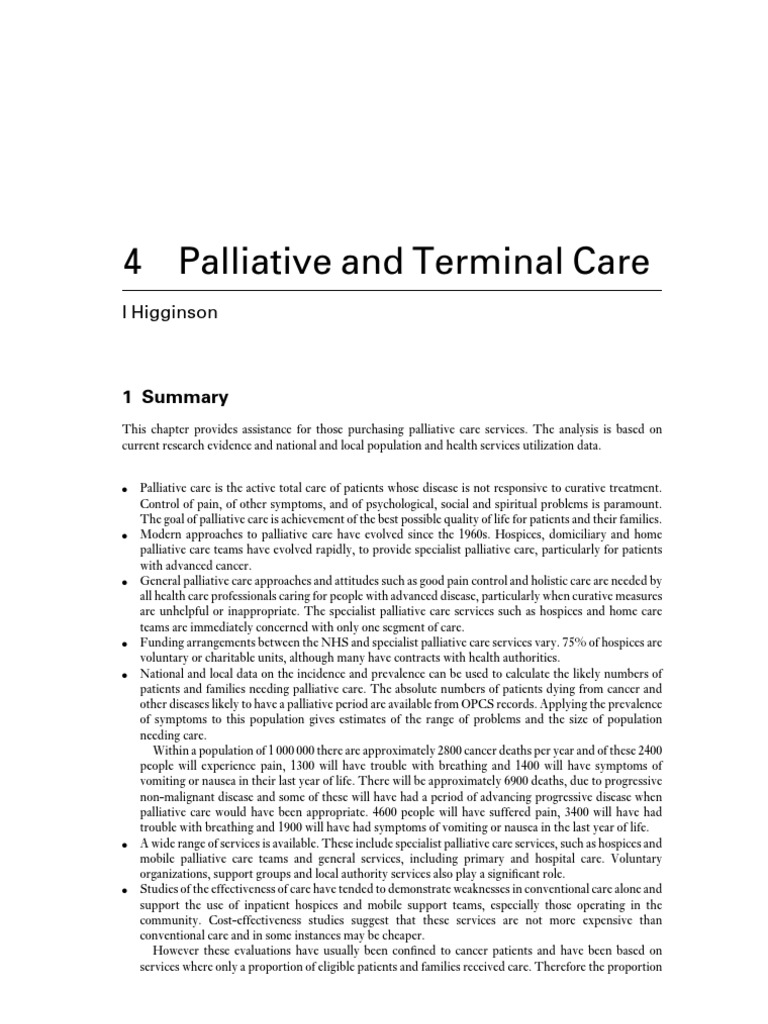 Palliative and Terminal Care | PDF | Palliative Care | Hospice