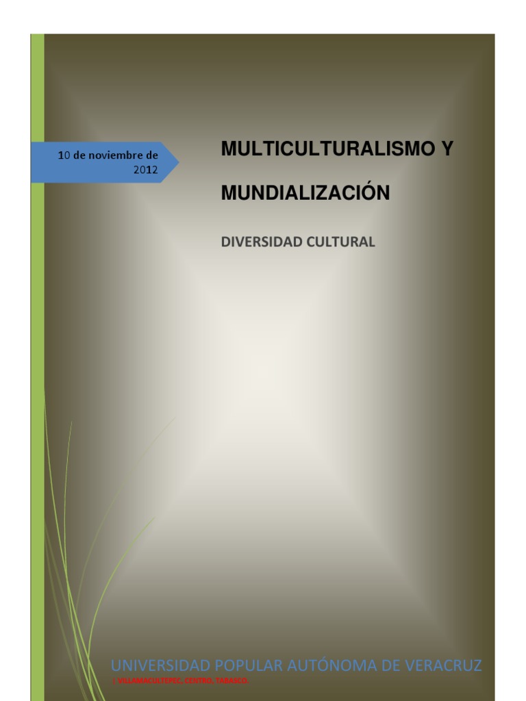 Mundialización Y Multiculturalismo | PDF | Multiculturalismo | Globalización
