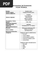 Ficha Técnica de Evalec para Lectura | PDF