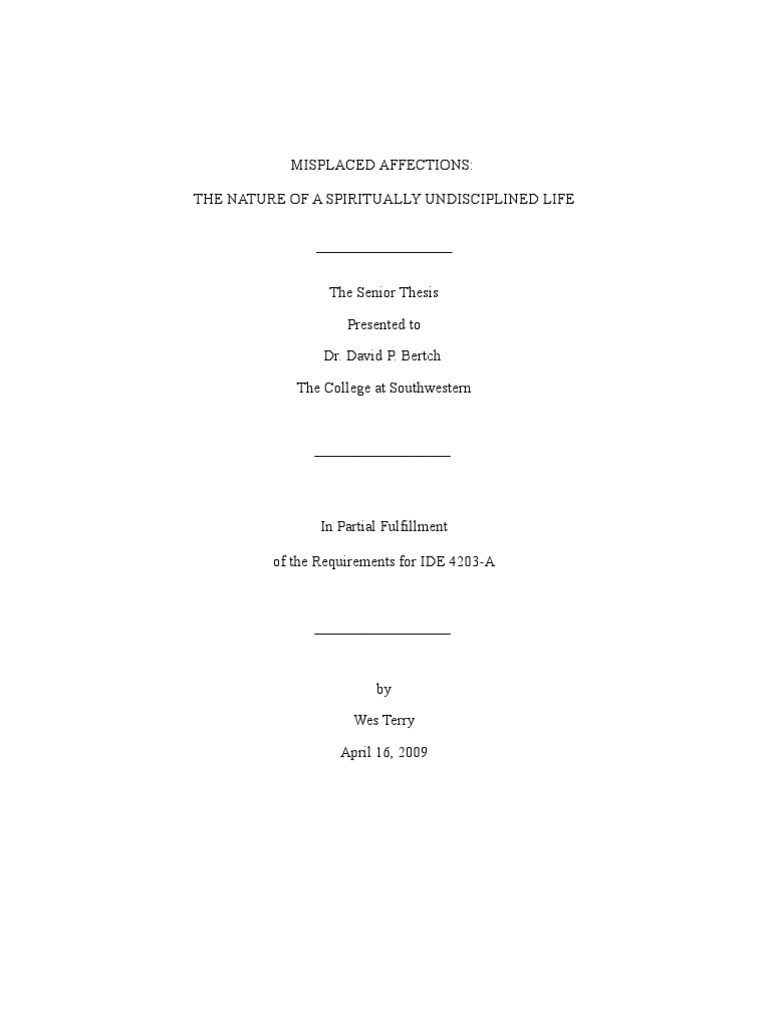 Misplaced Affections | PDF | Sin | Spirituality