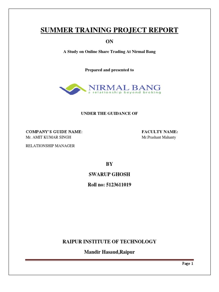Online Share Trading Insights at Nirmal Bang | PDF | Order (Exchange ...