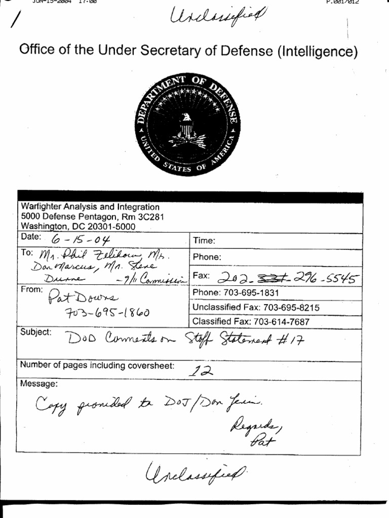 DH B5 Staff Statement 17 Comments FDR - DOD Comments On Staff Statement ...