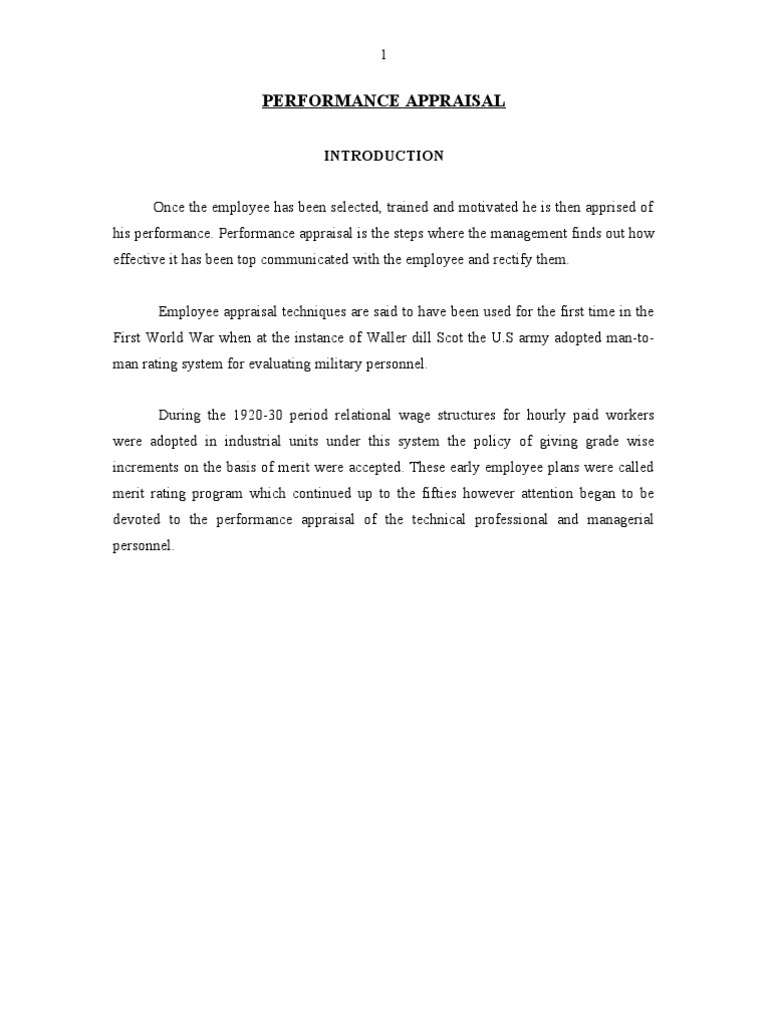 Performance Appraisal Pdf Performance Appraisal Employment