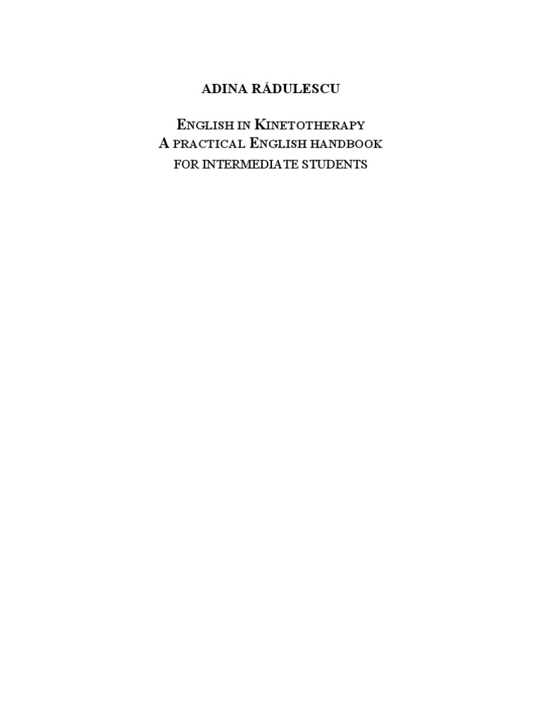 English in Kinetotherapy | PDF | Vertebral Column | Vertebra