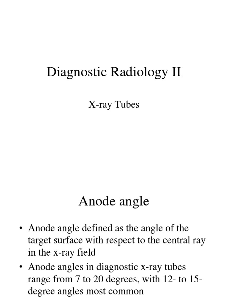 05 - Diagnostic Radiology II | PDF