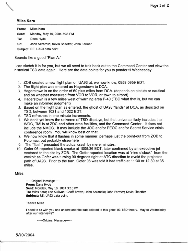 Analysis of UA93 Flight Data | PDF | Aviation Safety | Aviation