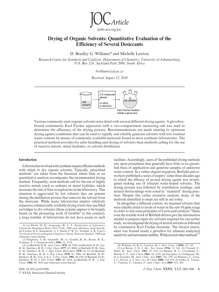 Solvent Drying | PDF | Solvent | Tetrahydrofuran