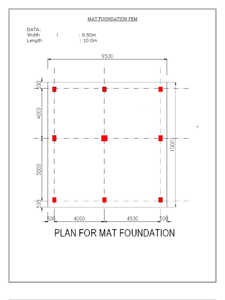 Mat Foundation | PDF | Beam (Structure) | Column