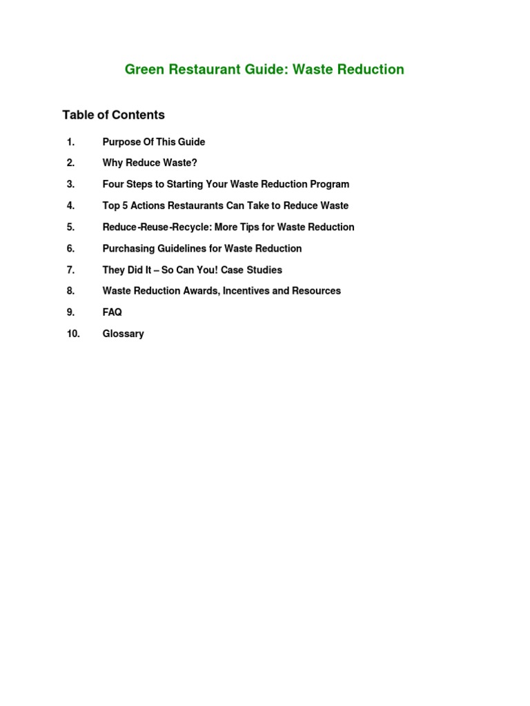 Hotel Waste Reduction Guide | PDF | Biodegradation | Recycling