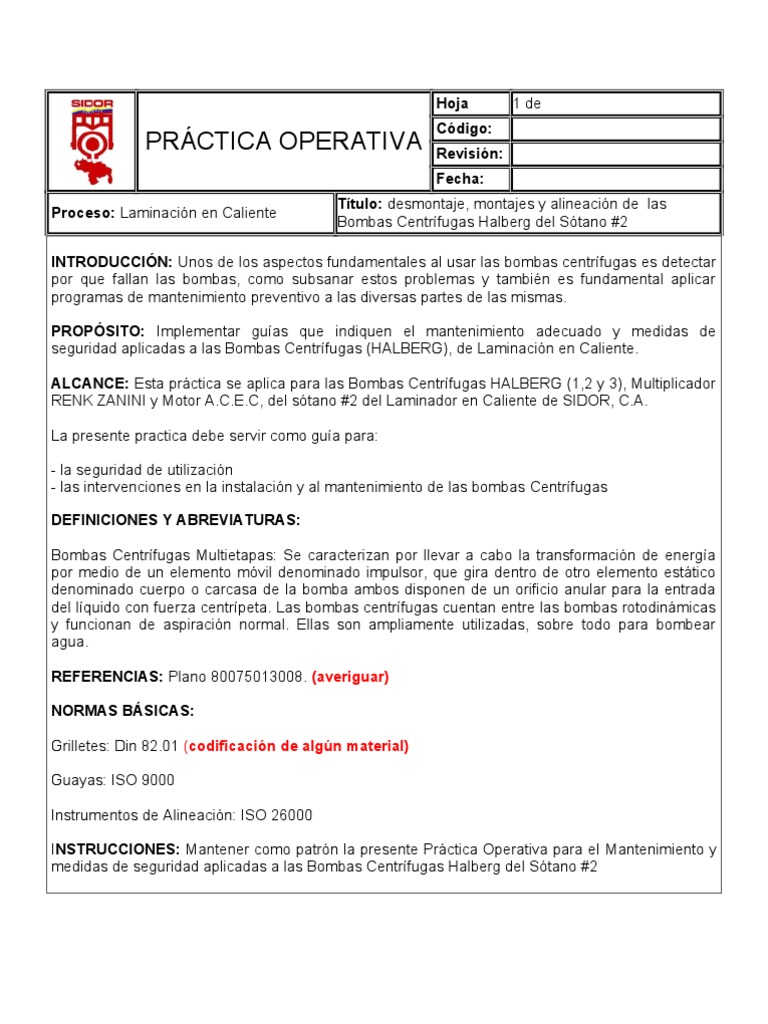Pino Práctica Operativa. Pino | PDF | Bomba | Ingeniería mecánica