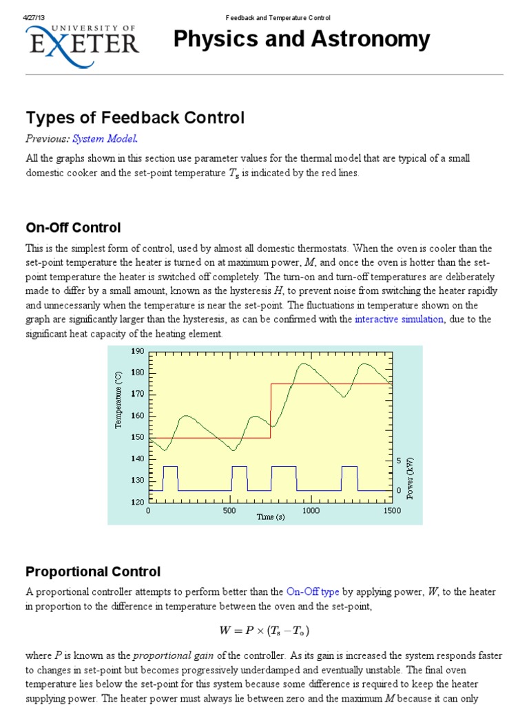 Feedback Control Types Explained | PDF | Control Theory | Emergence