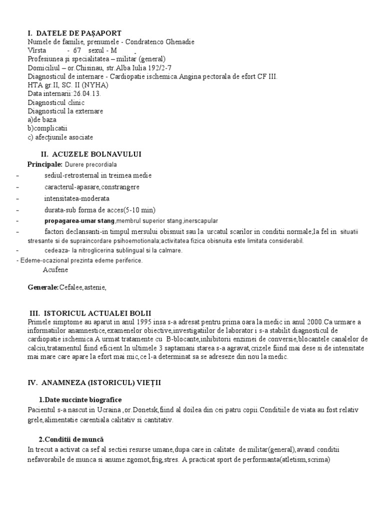 Fisa de Observatie Exemplu | PDF